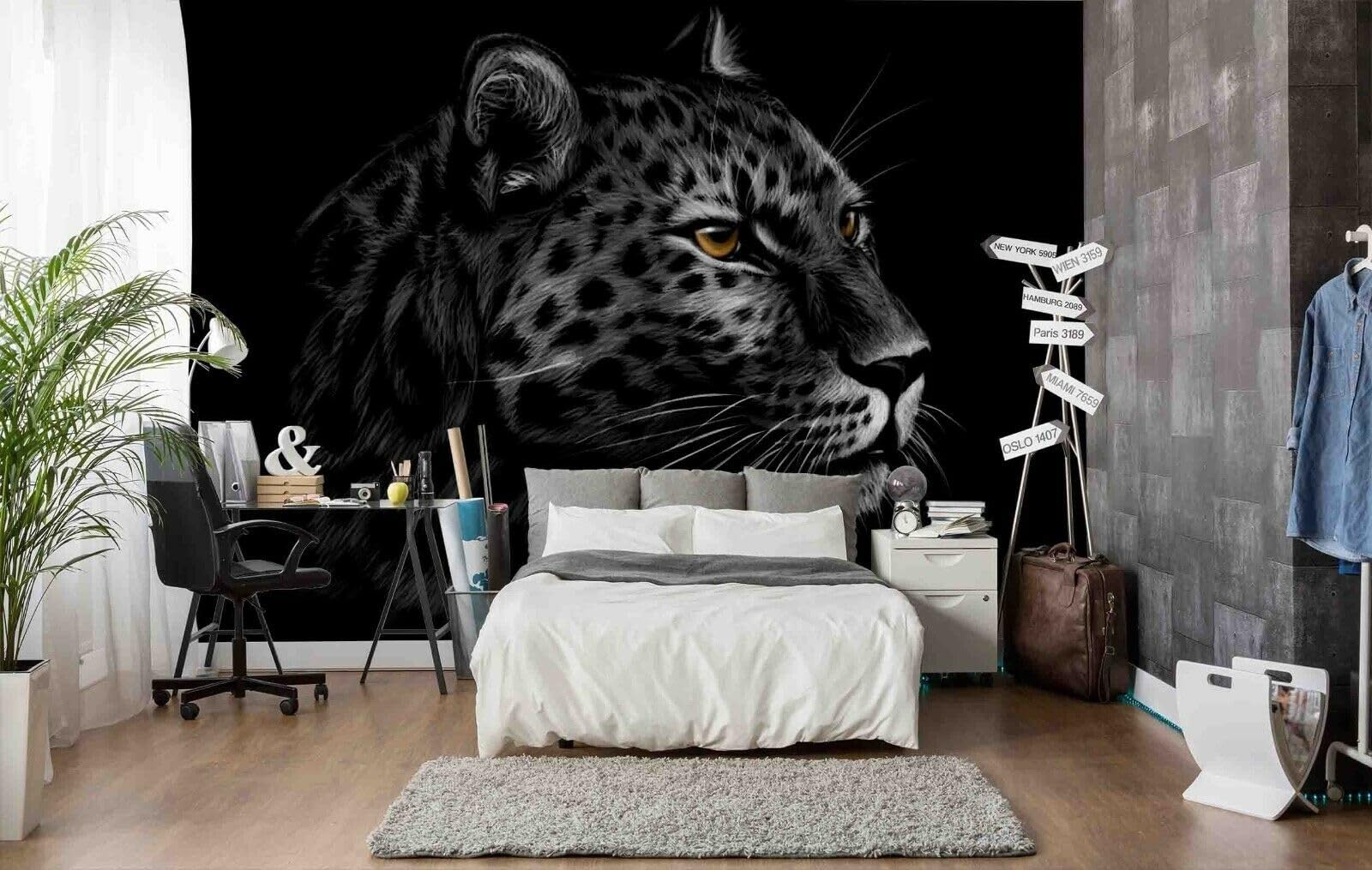 Leopard Wallpaper For Walls Nature's Beauty Leopard Wall Vinyl For