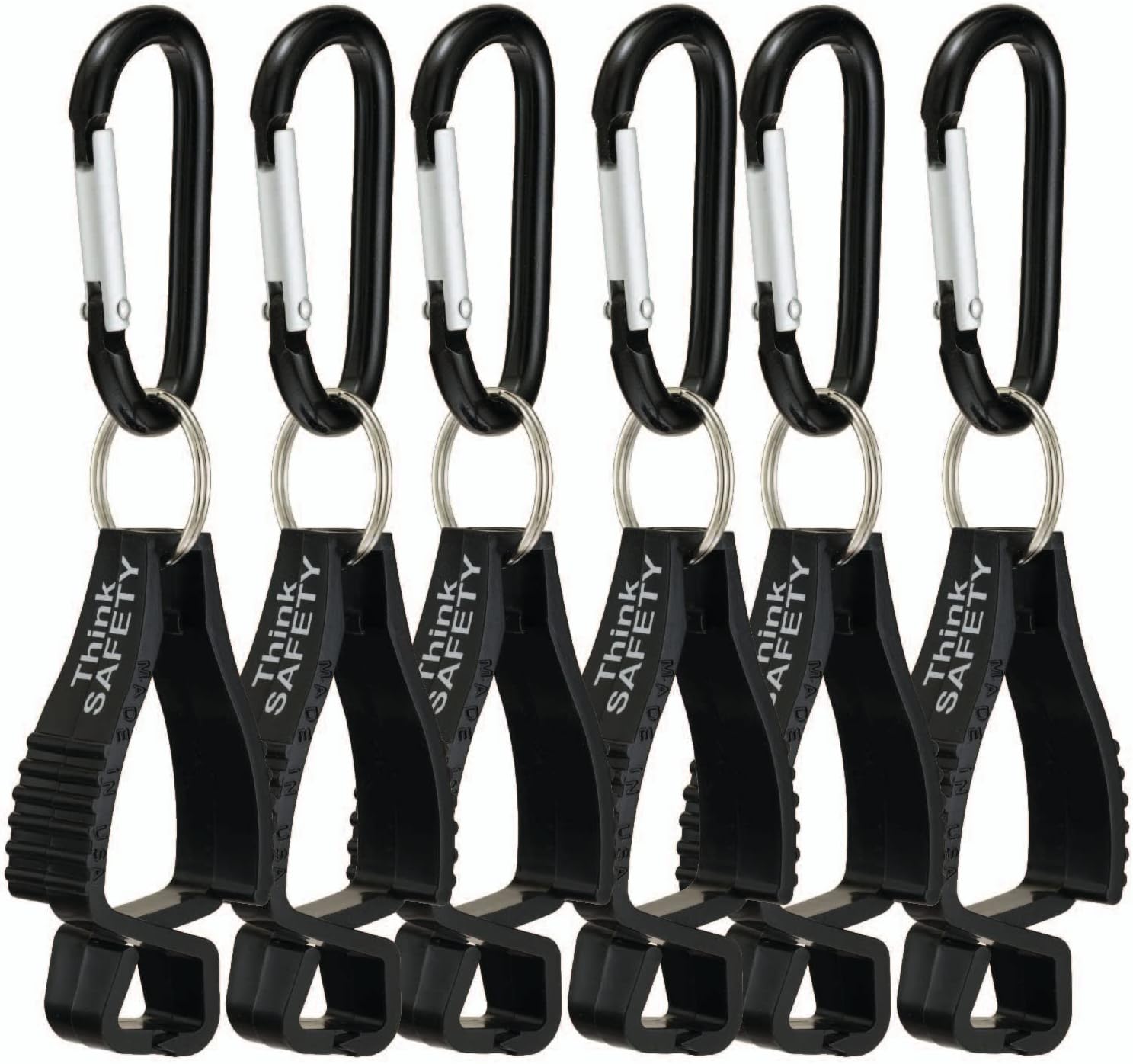 6 pack Glove Clips with Carabiner and "Think Safety" Imprint - Amazon.com