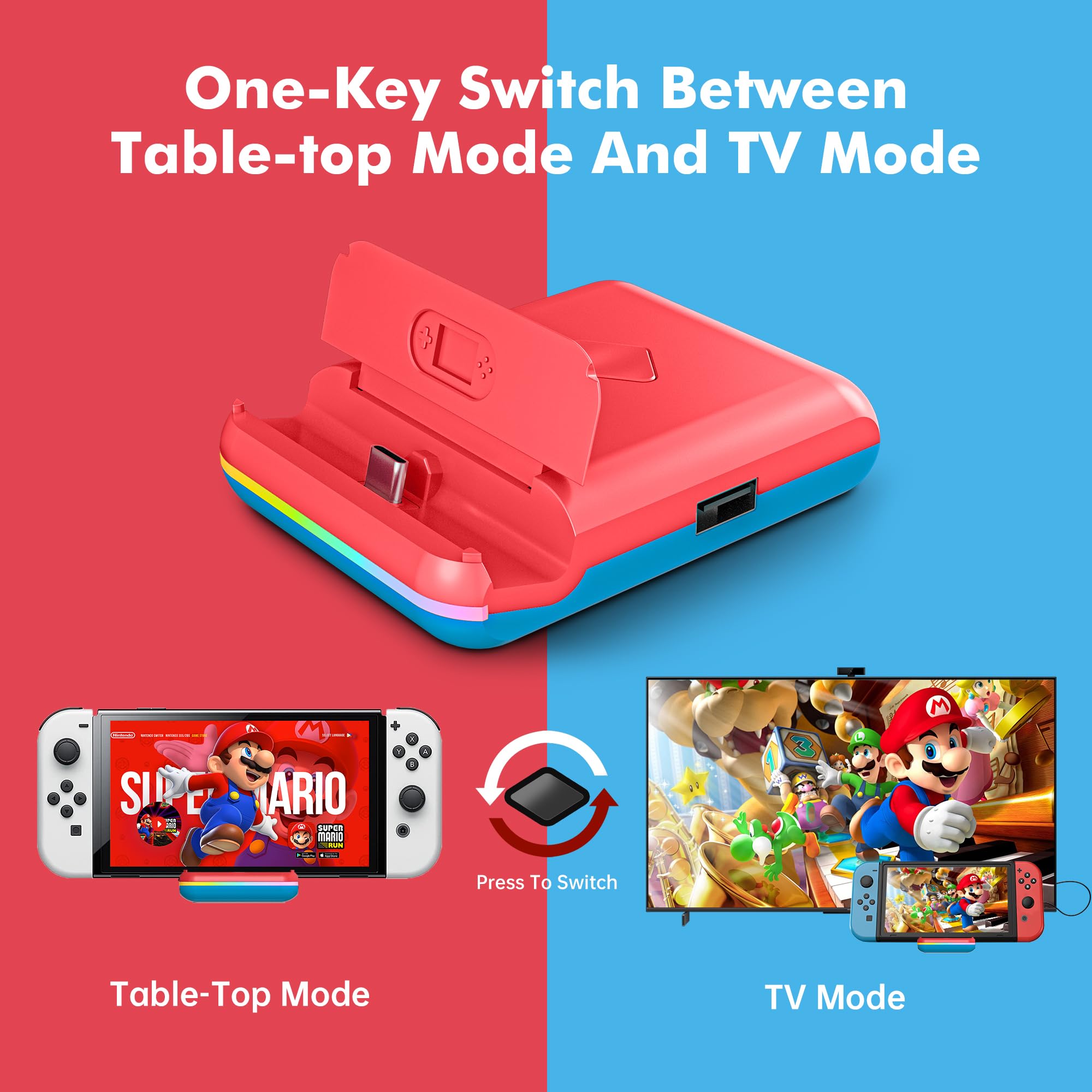 Snapklik.com : TV Docking Station For Nintendo Switch OLED Series ...
