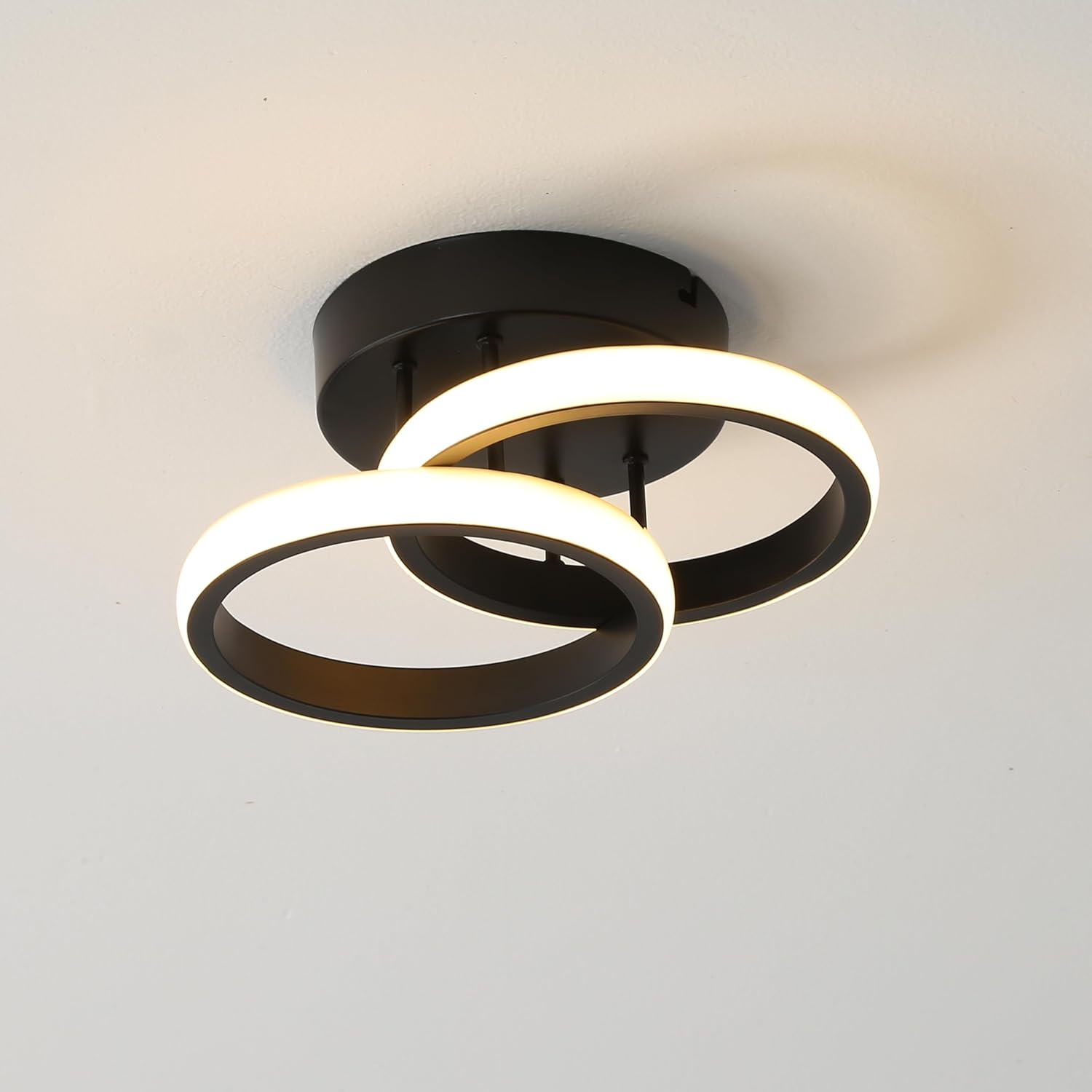 CANEOE Black Led Hallway Light Fixtures,Round Modern Led Ceiling Light ...