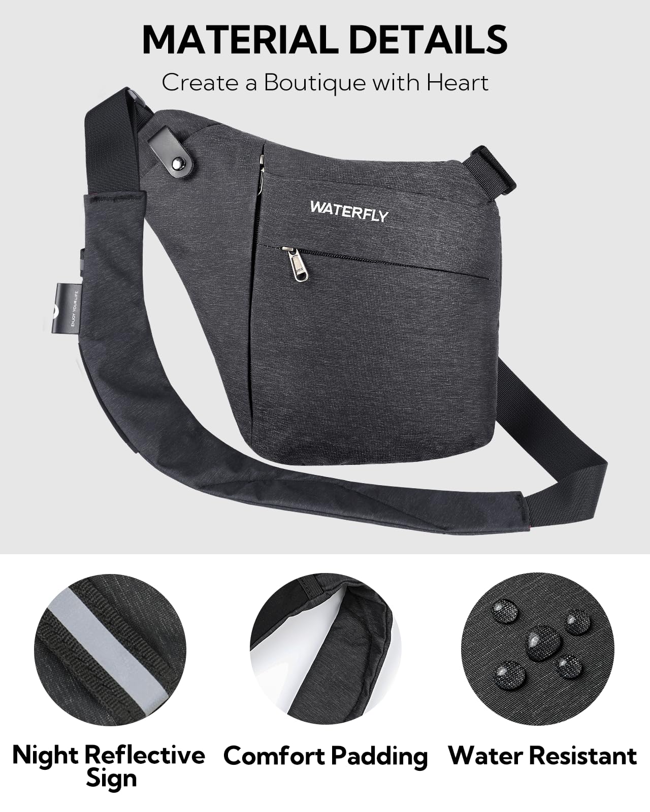 Snapklik.com : Sling Crossbody Chest Bag: Slim Anti-Theft Cross Body ...