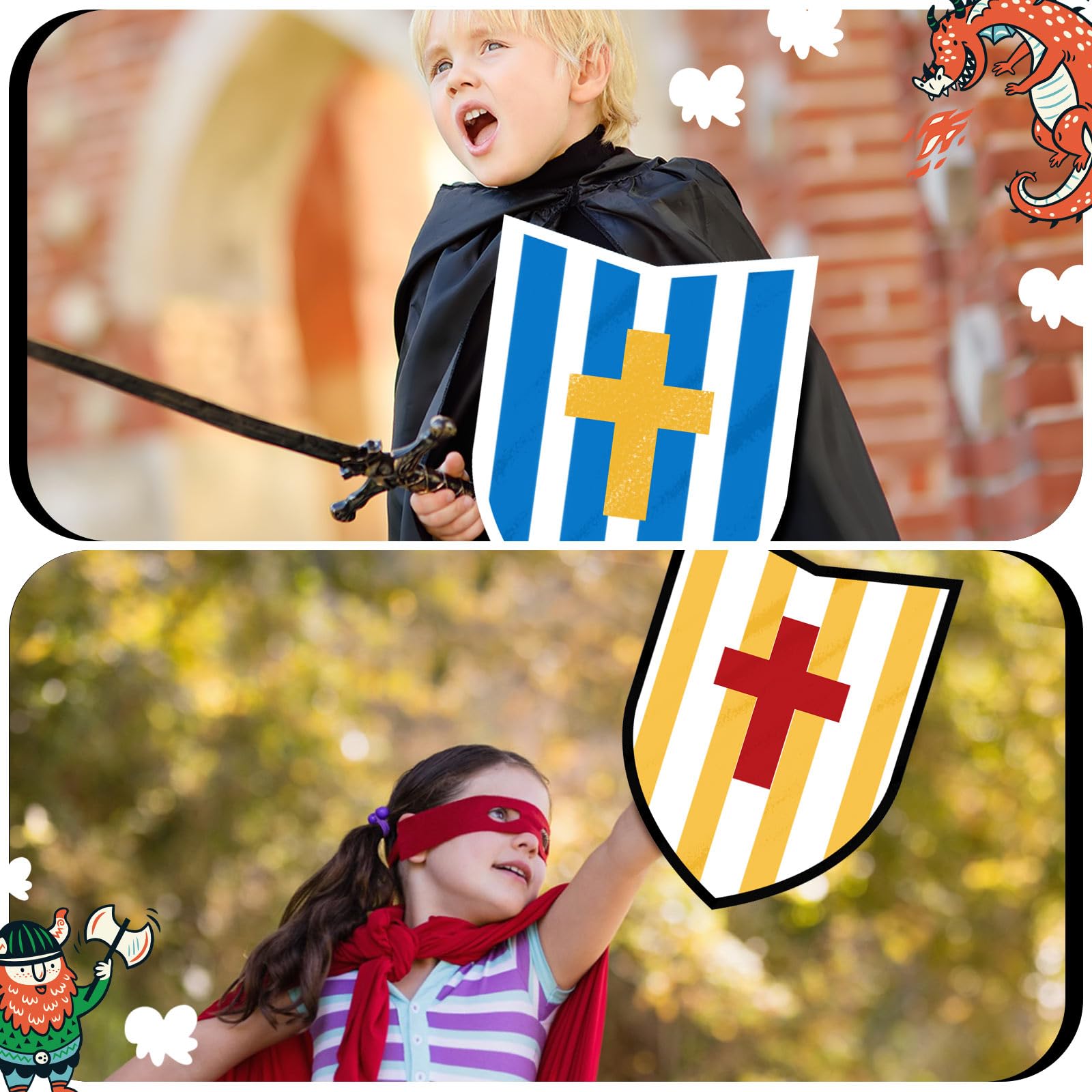 Snapklik.com : ReliThick 108 Pcs Paperboard Blank Shields DIY Shield ...