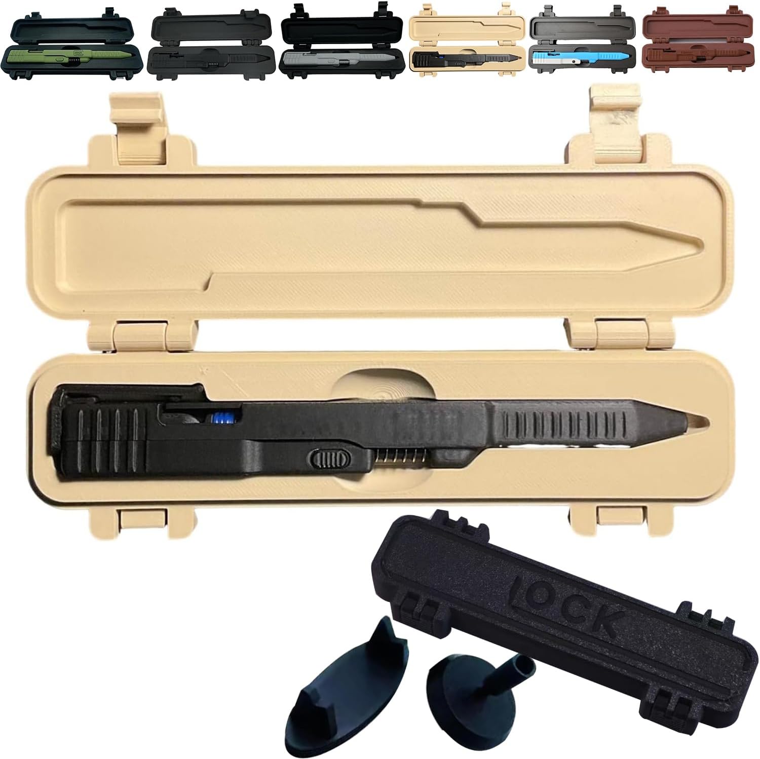 Amazon.com : Tactical Slide Action Ballpoint Pen with Case,Tactical 3D ...