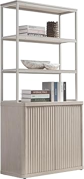 Amazon.com: SICOTAS Book Shelf Fluted Bookshelf 71" Tall Bookcase with ...