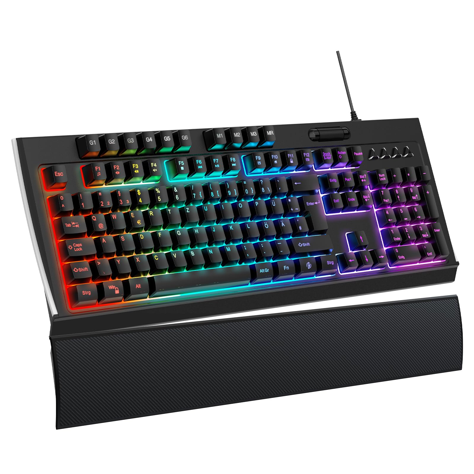 OMOTON Semi Mechanical Gaming Keyboard, Programmable Keyboard, Magnetic ...