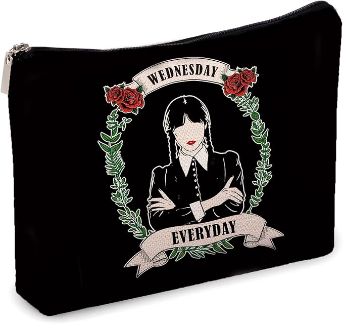 Amazon.com: OUZ Addams Movie MakeUp Bag, Addams Wednesday Fans Gift ...