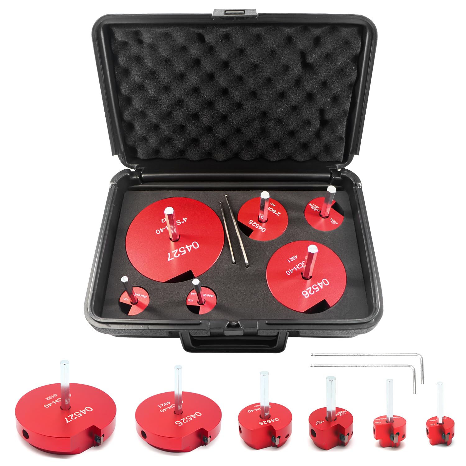 LudoPam PVC Pipe Reamer Tool Kit with 3/4 inch，1 inch, 1-1/2inch, 2inch ...