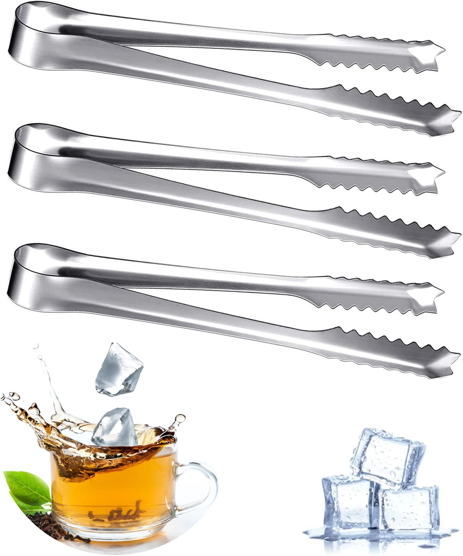 Lmyzcbzl Sugar Tongs, 2 Pcs U Shaped Serving Small Ice Tongs, Stainless ...