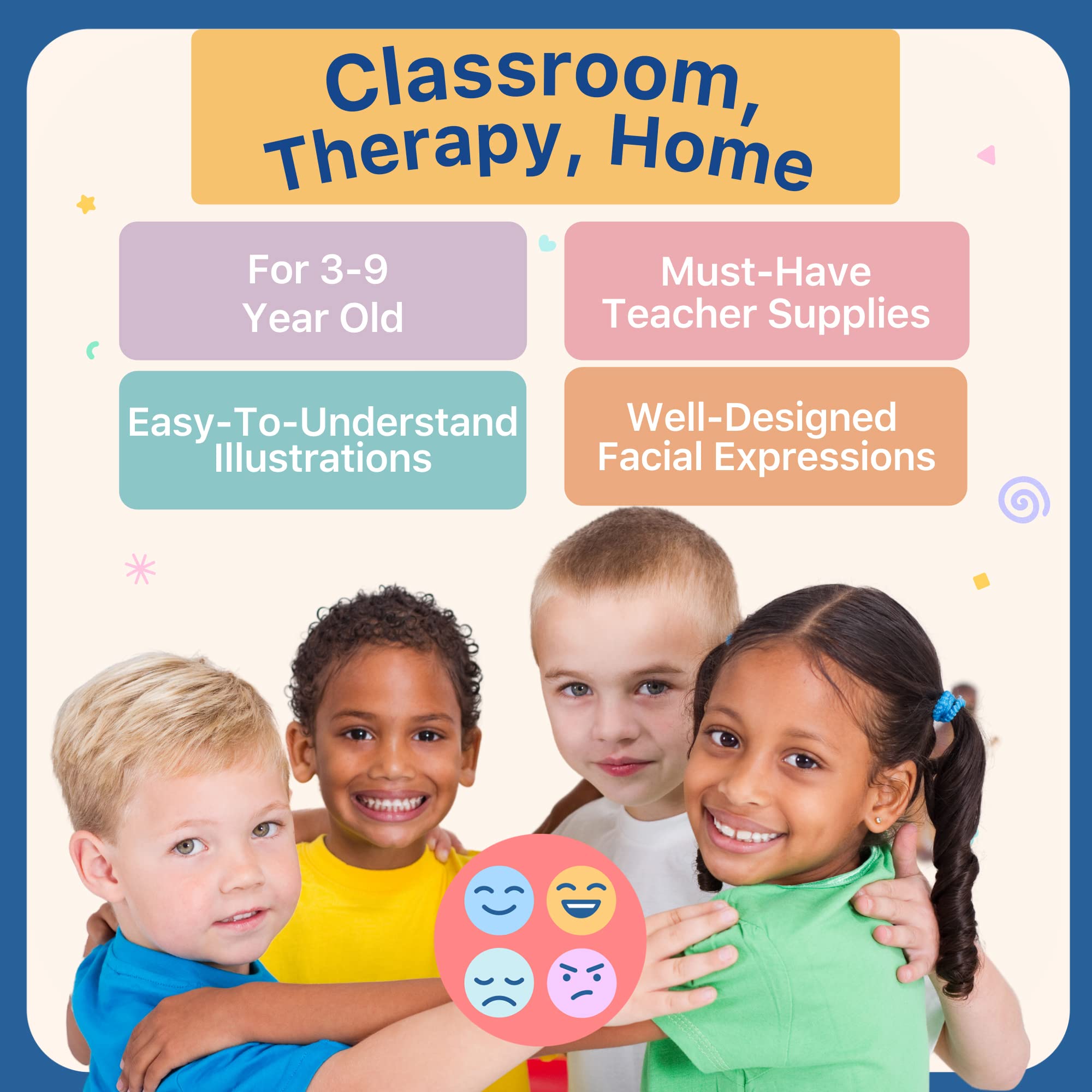 Buy Feelu Colour-coded Feelings Chart & Calming Poster For Kids ...