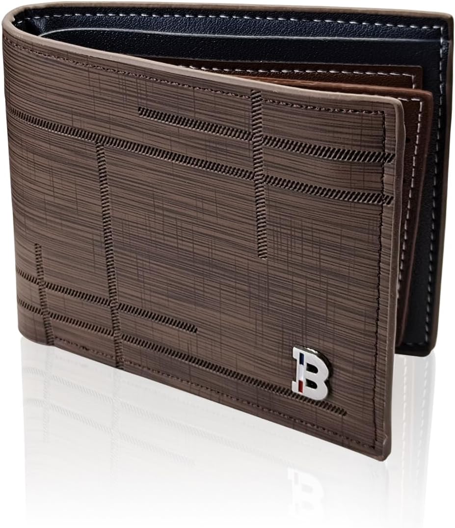 Amazon.com: WisePoint Mens Wallets, PU Leather Wallets for Men, Bifold Card Wallet Mens Wallet ...