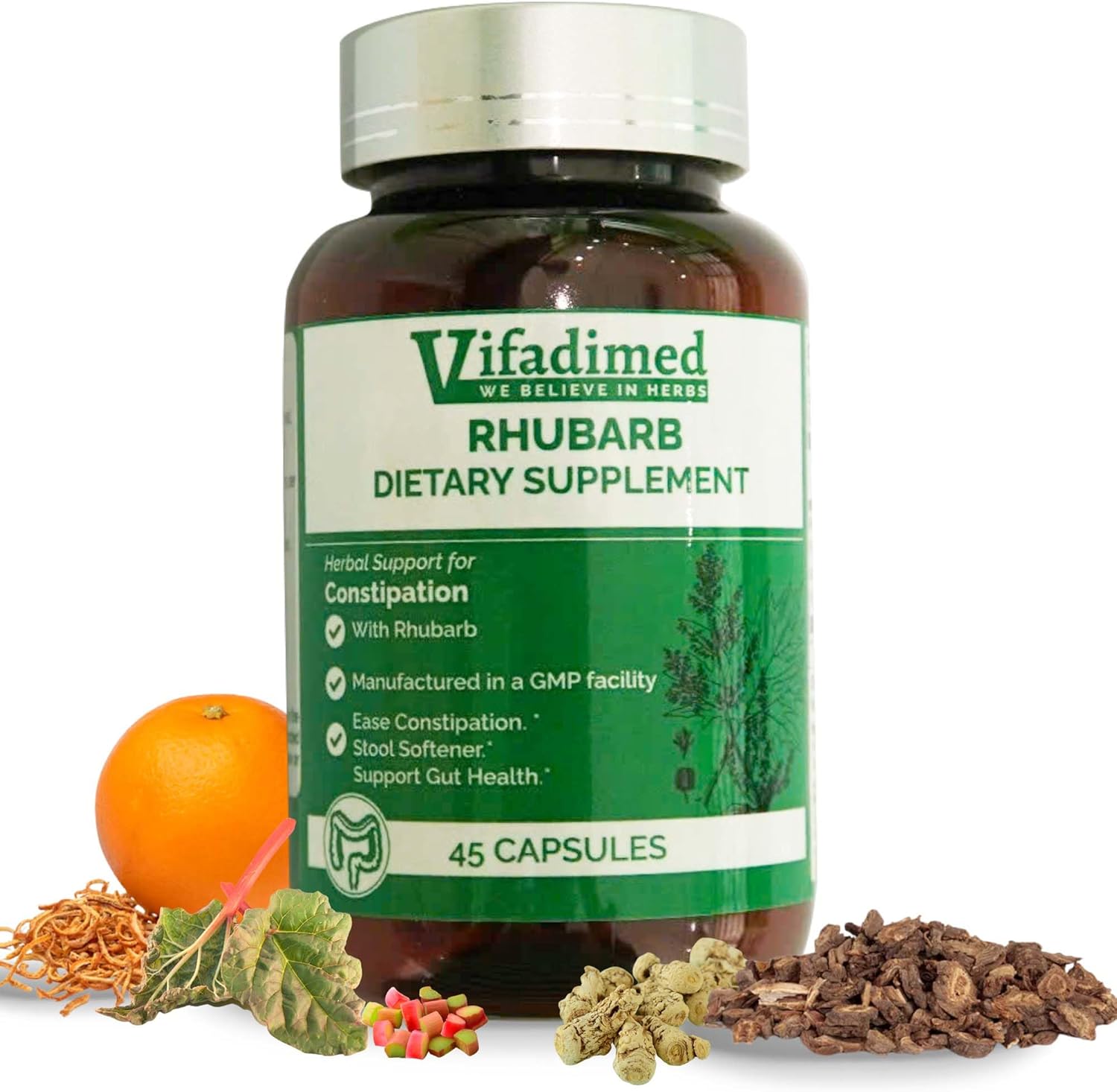 Amazon.com: VIFADIME Rhubarb - Herbal Constipation Relief for Adults ...