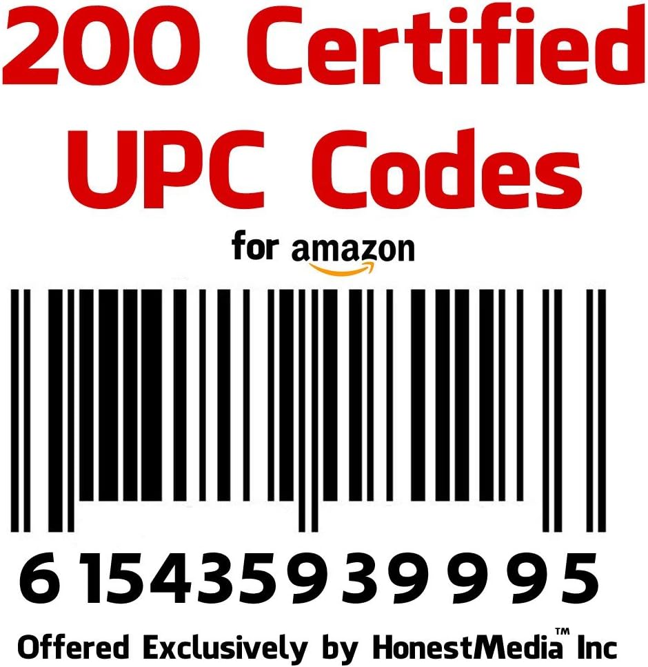 UPC códigos EAN números GS1 Códigos de barras para Amazon Ebay (200 UPC ...
