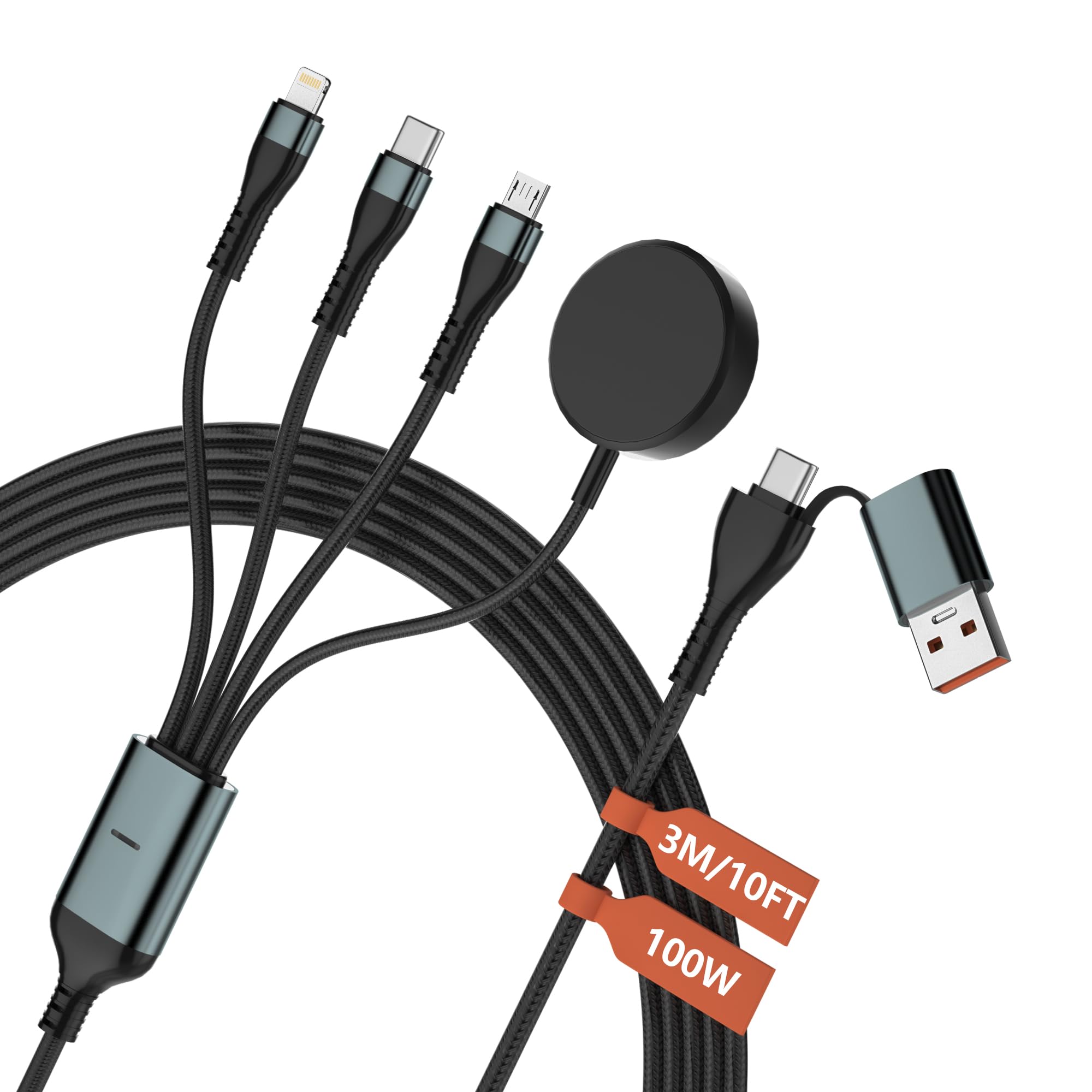 Amazon.com: 4 in 2 Watch Charger for Galaxy Watch 7/6 Classic/6/5 Pro/5 ...