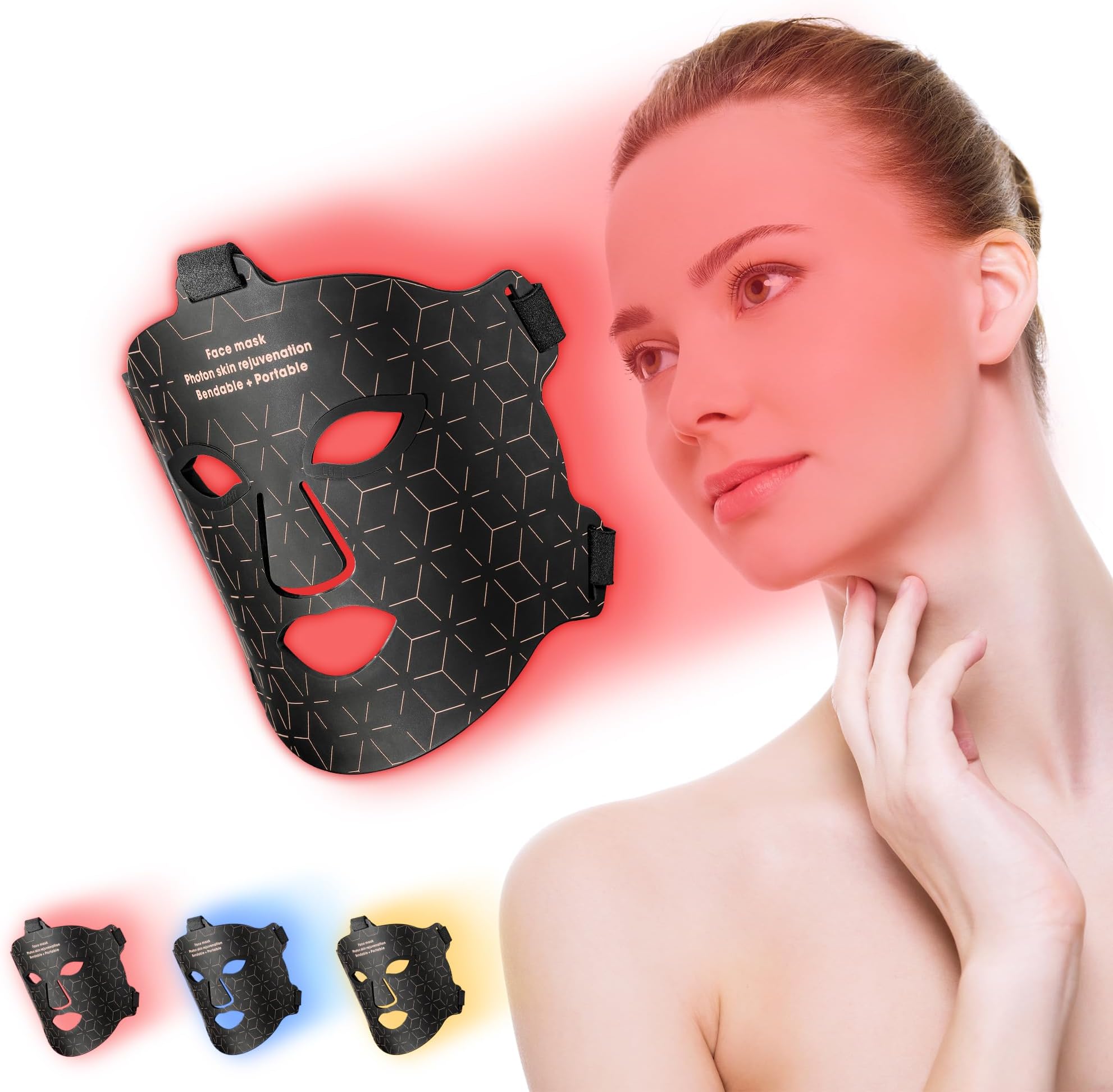 Amazon.com: Red Light Therapy Mask, Red Light Therapy for Face, 850nm ...