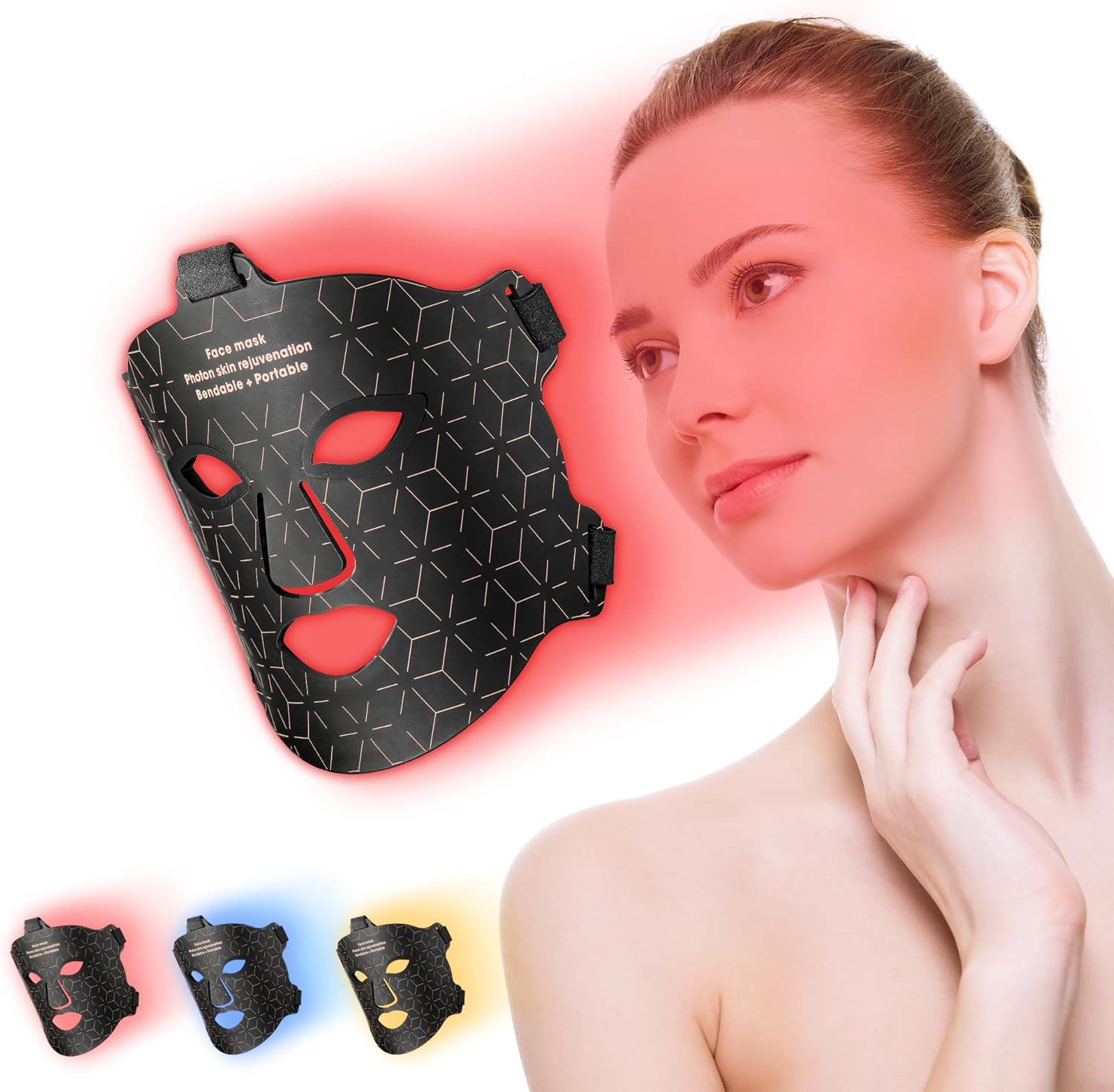 Amazon.com: Red Light Therapy Mask, Red Light Therapy for Face, 850nm ...