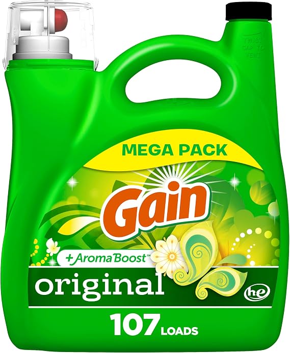 Amazon.com: Gain + Aroma Boost Laundry Detergent Liquid, Original Scent ...