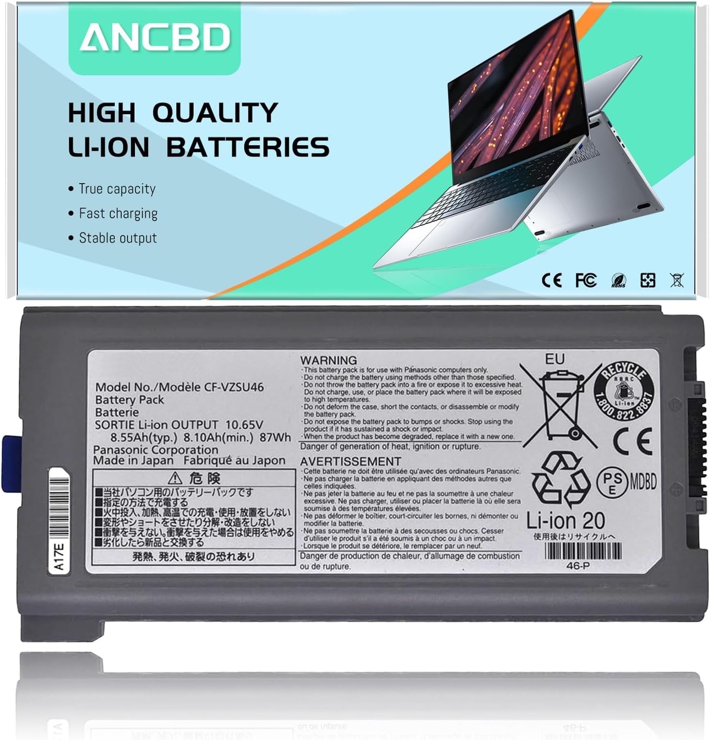 Amazon.com: DGFTB CF-VZSU0PW CF-VZSU0PR Battery Replacement Pack for ...