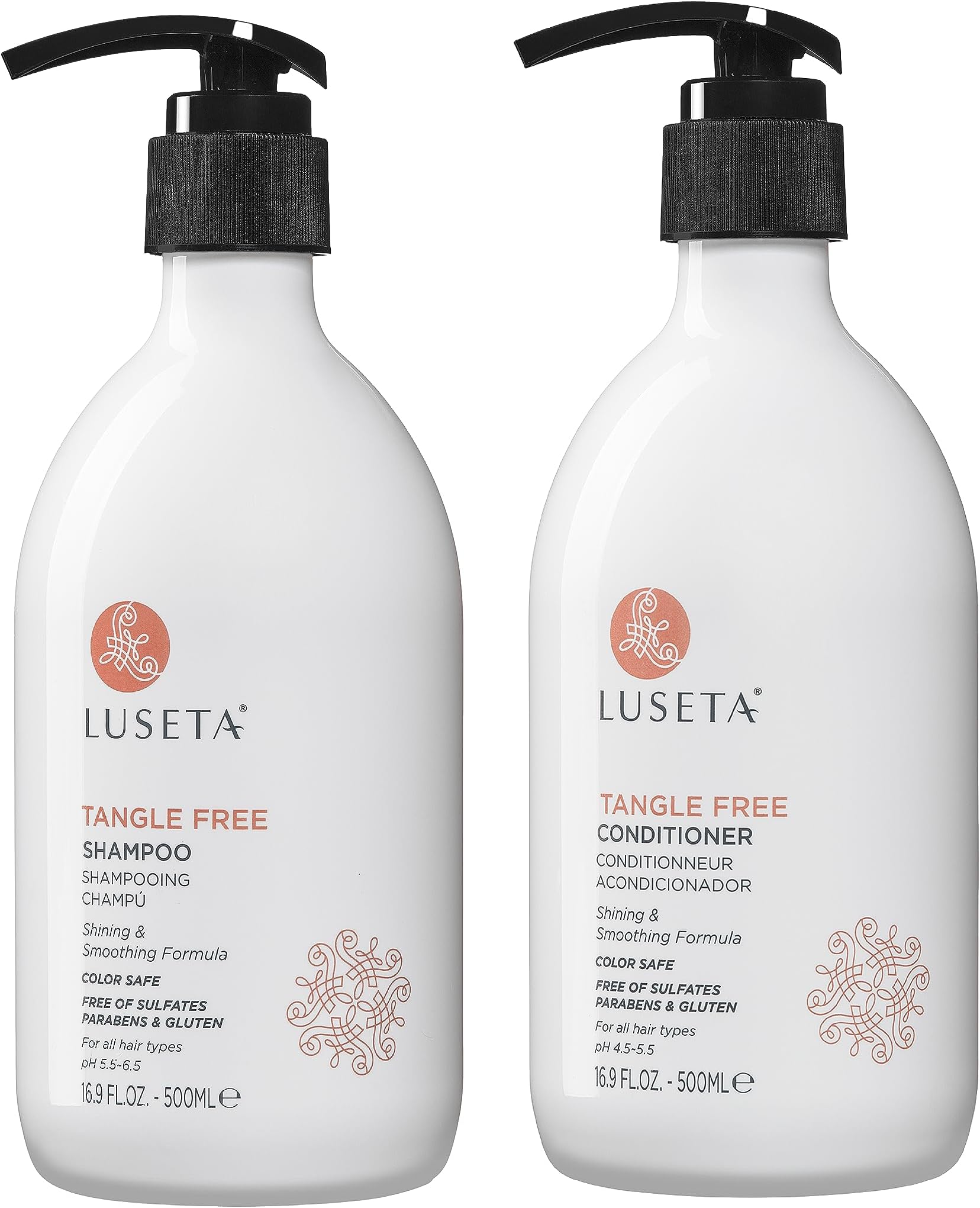 Amazon.com : Luseta Tangle Free Routine Shampoo & Conditioner Set for ...