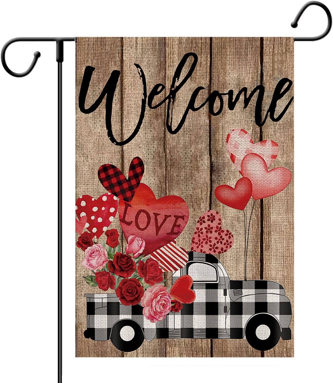 Amazon.com : Valentines Day Garden Flag - Yard Flags for Outside 12x18 ...