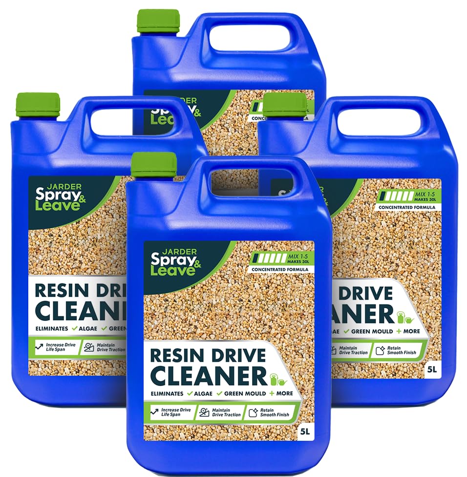 4 x 5L Jarder Resin Driveway Cleaner - Eliminates Algae and Green Mould ...