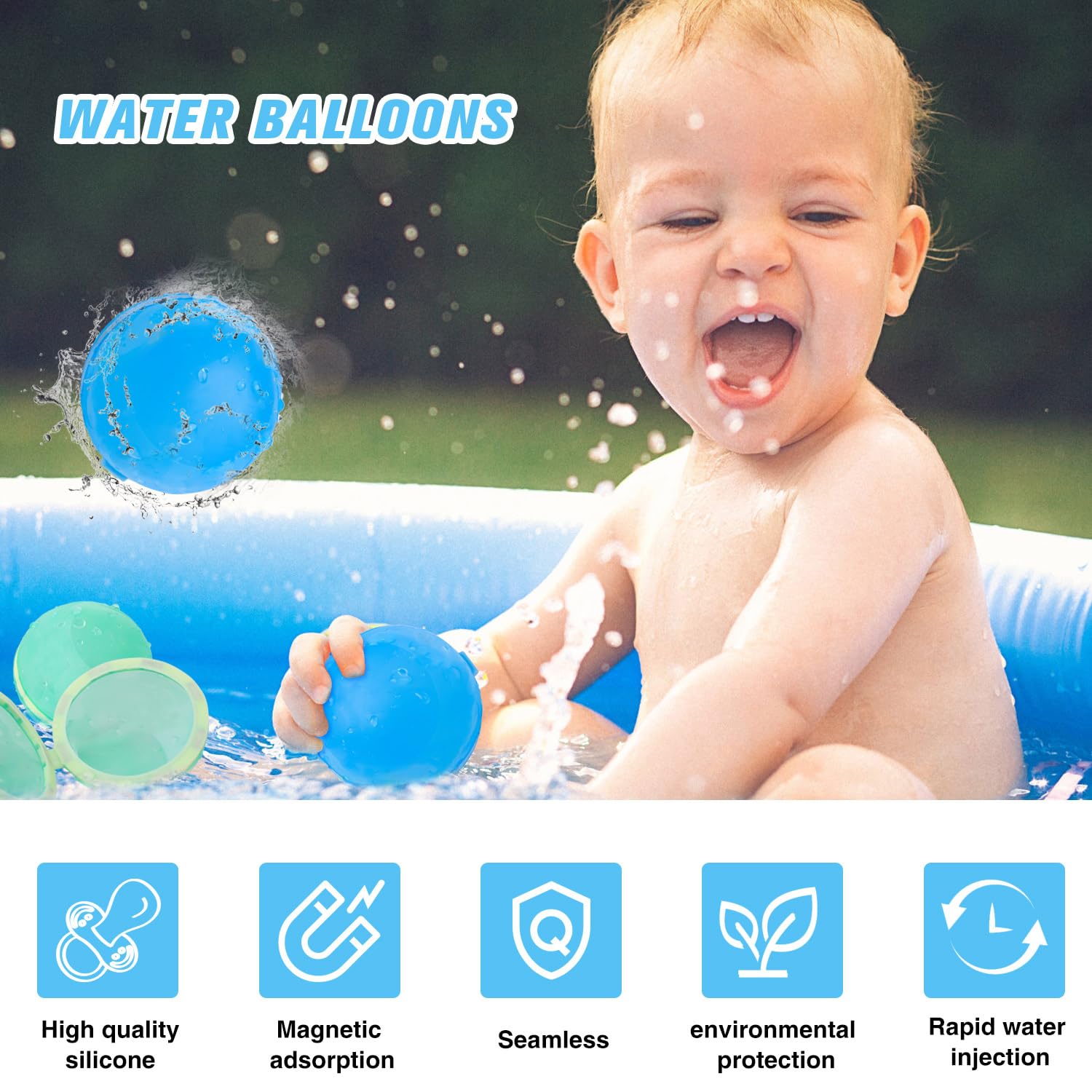 Snapklik.com : Reusable Water Bomb Balloons Refillable Magnetic Water ...