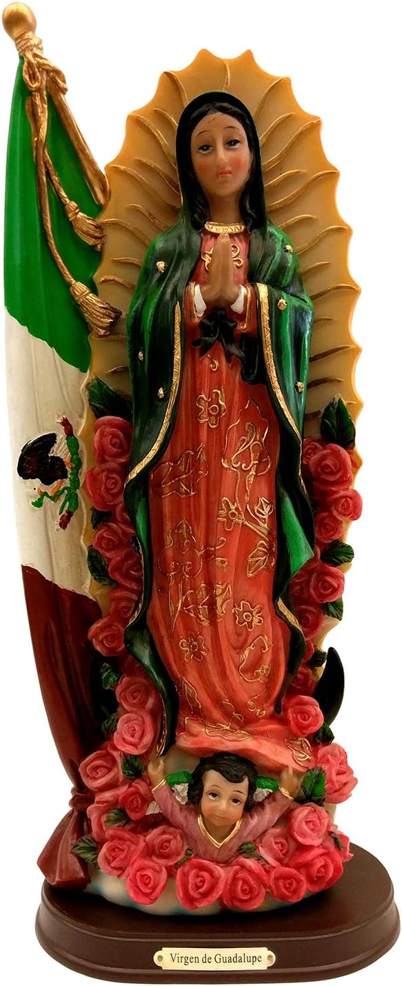 Amazon.com: 12 Inch Our Lady of Guadalupe Virgen de Guadalupe with ...