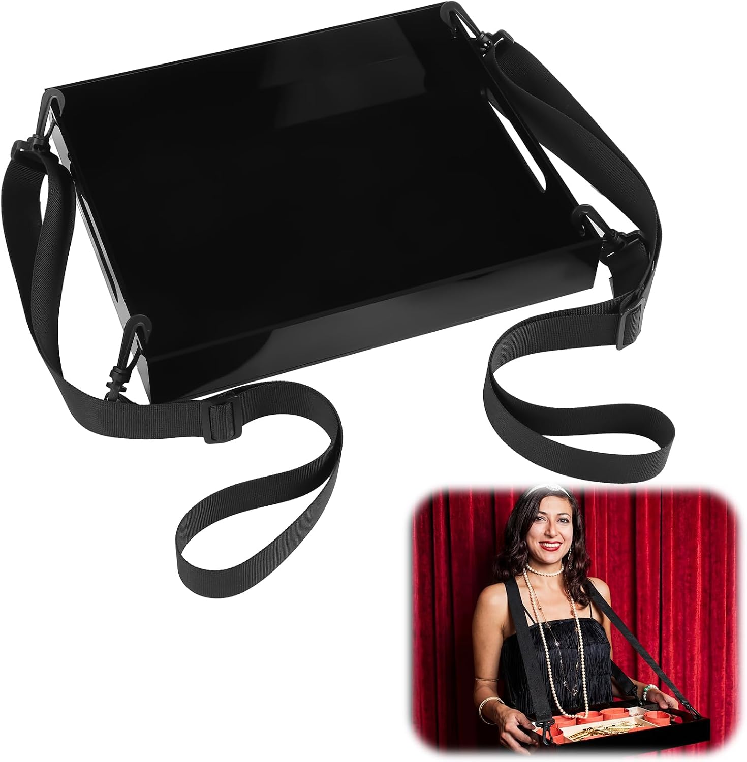 Amazon.com | Novabright Acrylic Snack Serving Tray with Adjustable ...