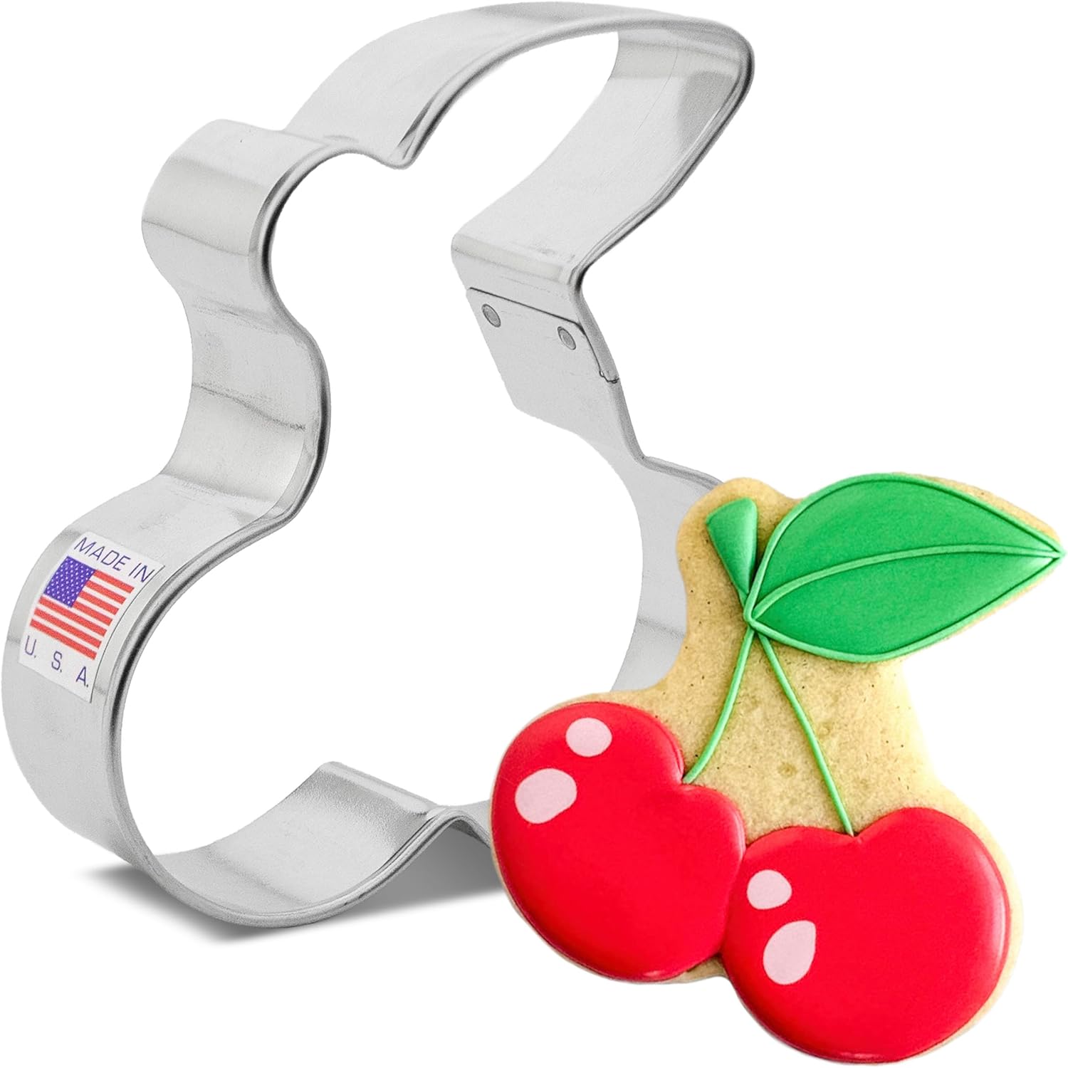 Amazon.com: Cherries Cookie Cutter, 3.6" Made in USA by Ann Clark: Home ...