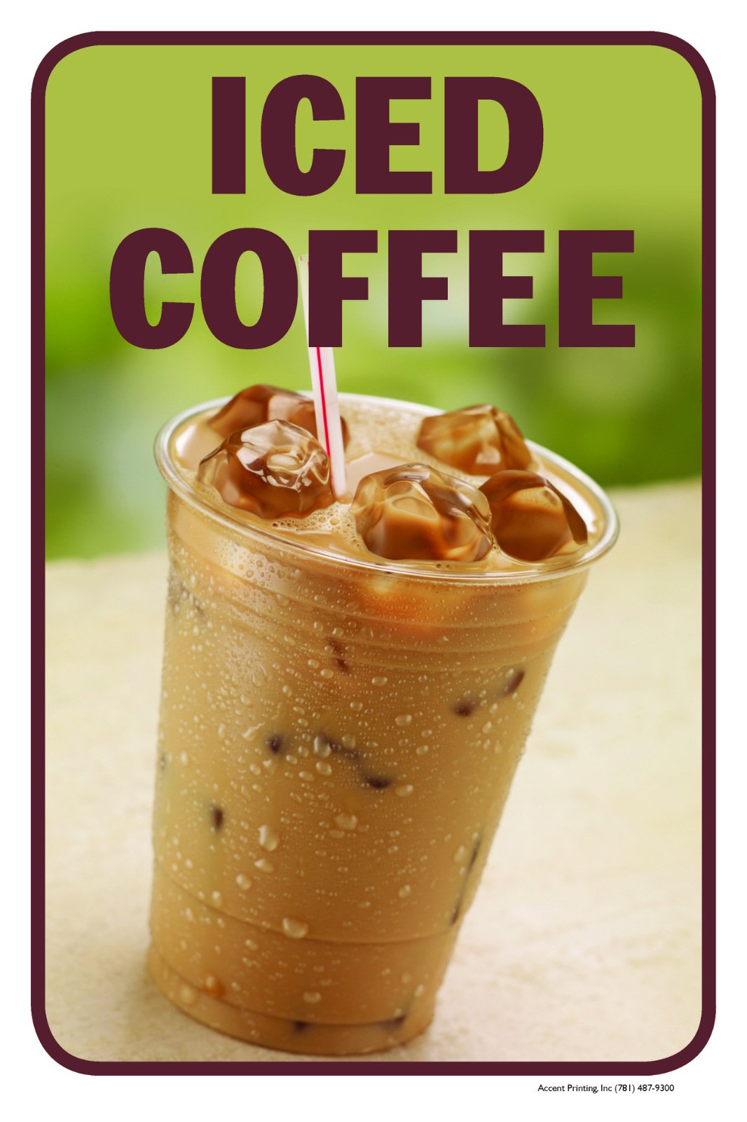 Iced Coffee Sign