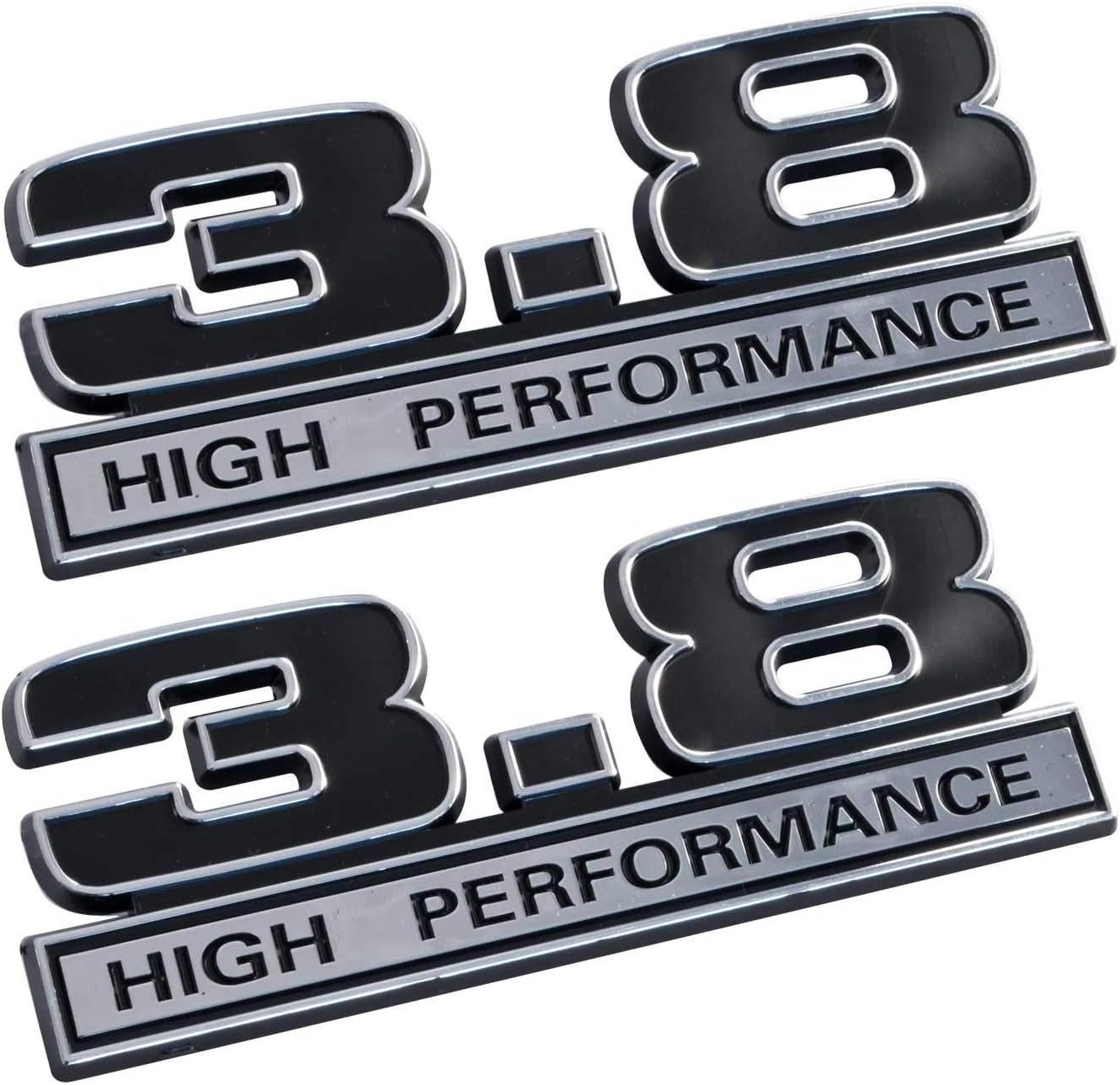 Amazon.com: Two-Tone Black 5.0 High Performance Emblems - Pair : Automotive