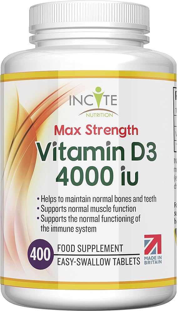Vitamin D 4000iu - 400 Premium Vitamin D3 Easy-Swallow Micro Tablets ...