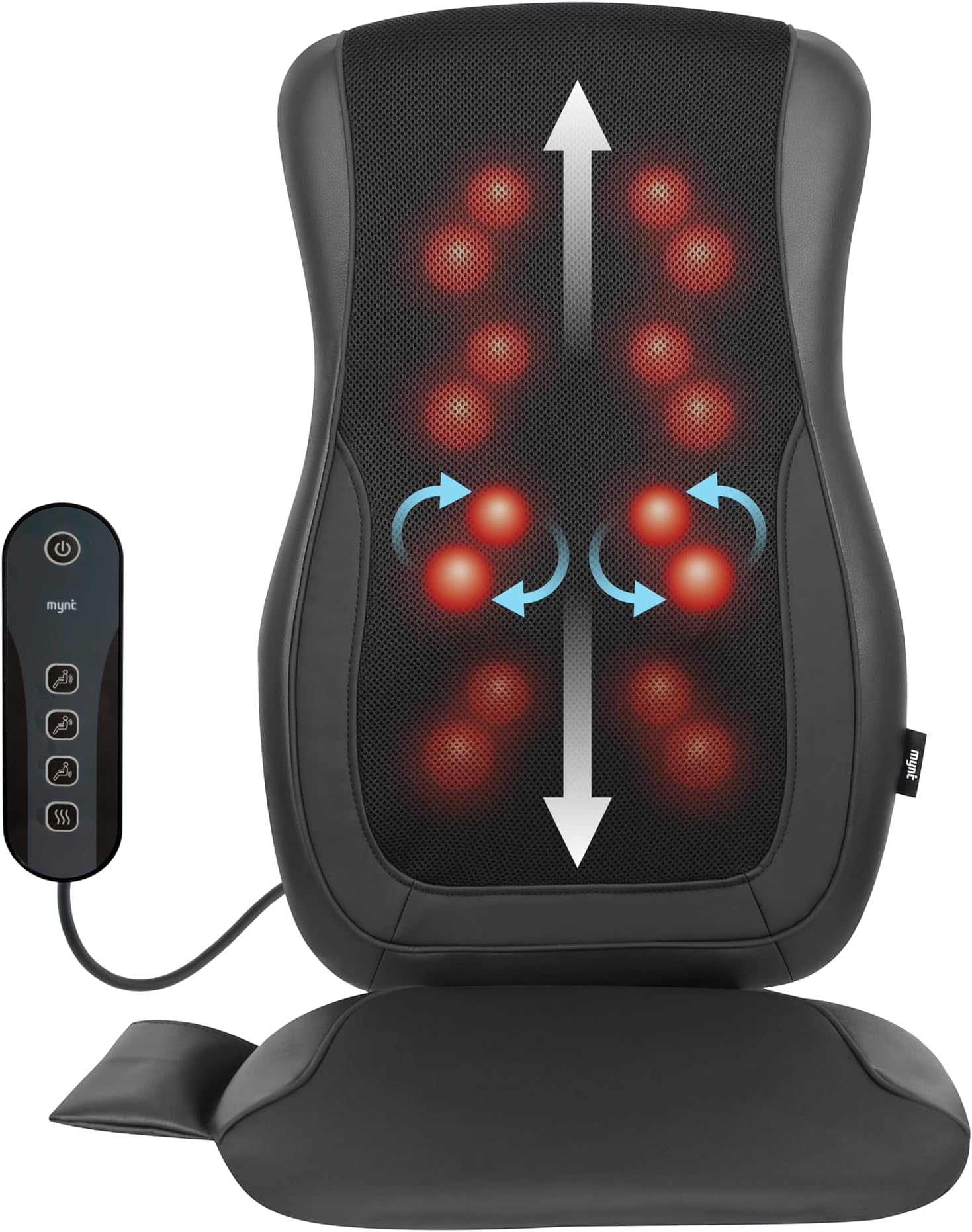 Amazon.com: Mynt Black Back Massager with Heat for Deep Tissue, 4 Deep ...