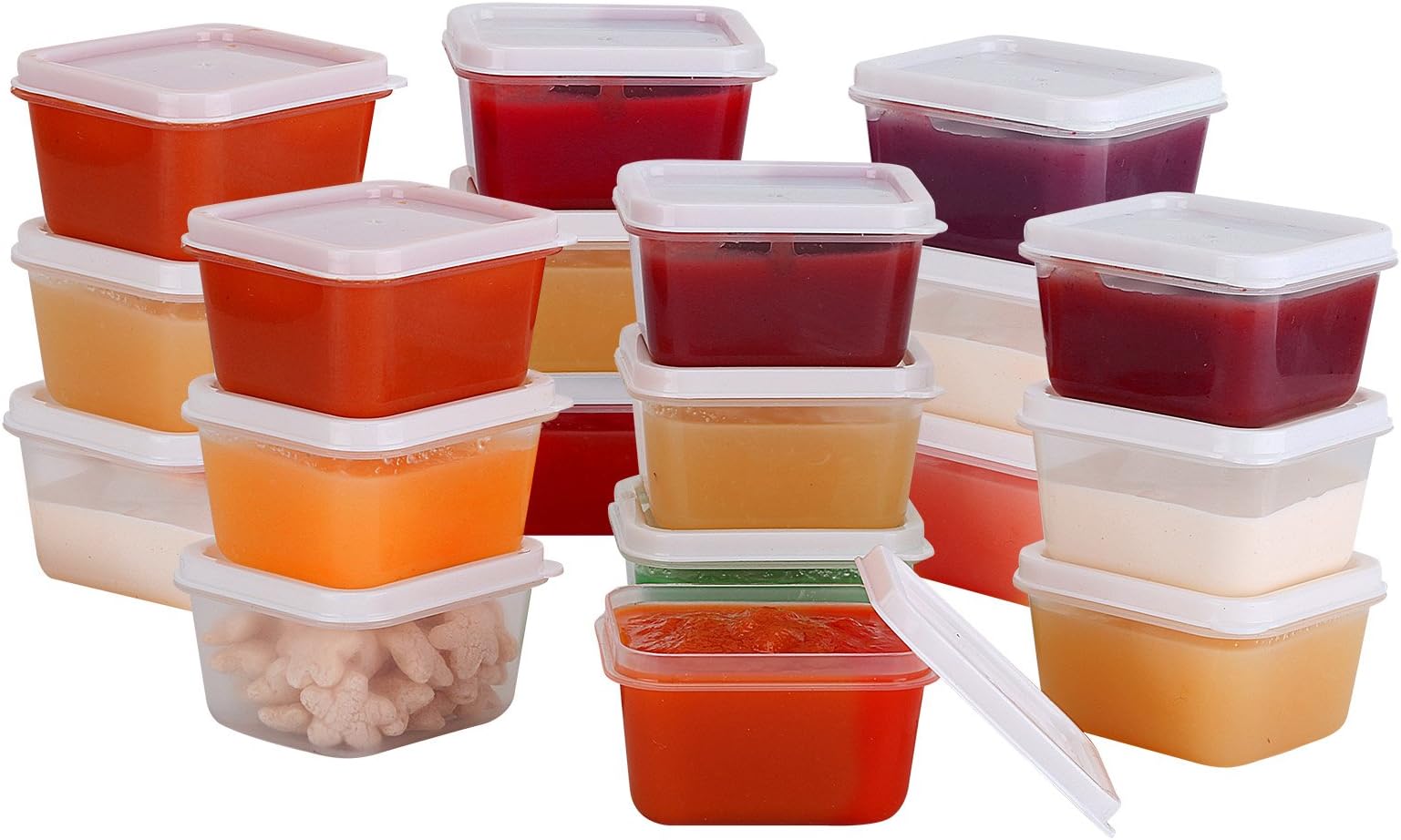Amazon.com: Tupperware (6) Tupper Minis 2 Ounce Midgets Pink Airtight ...