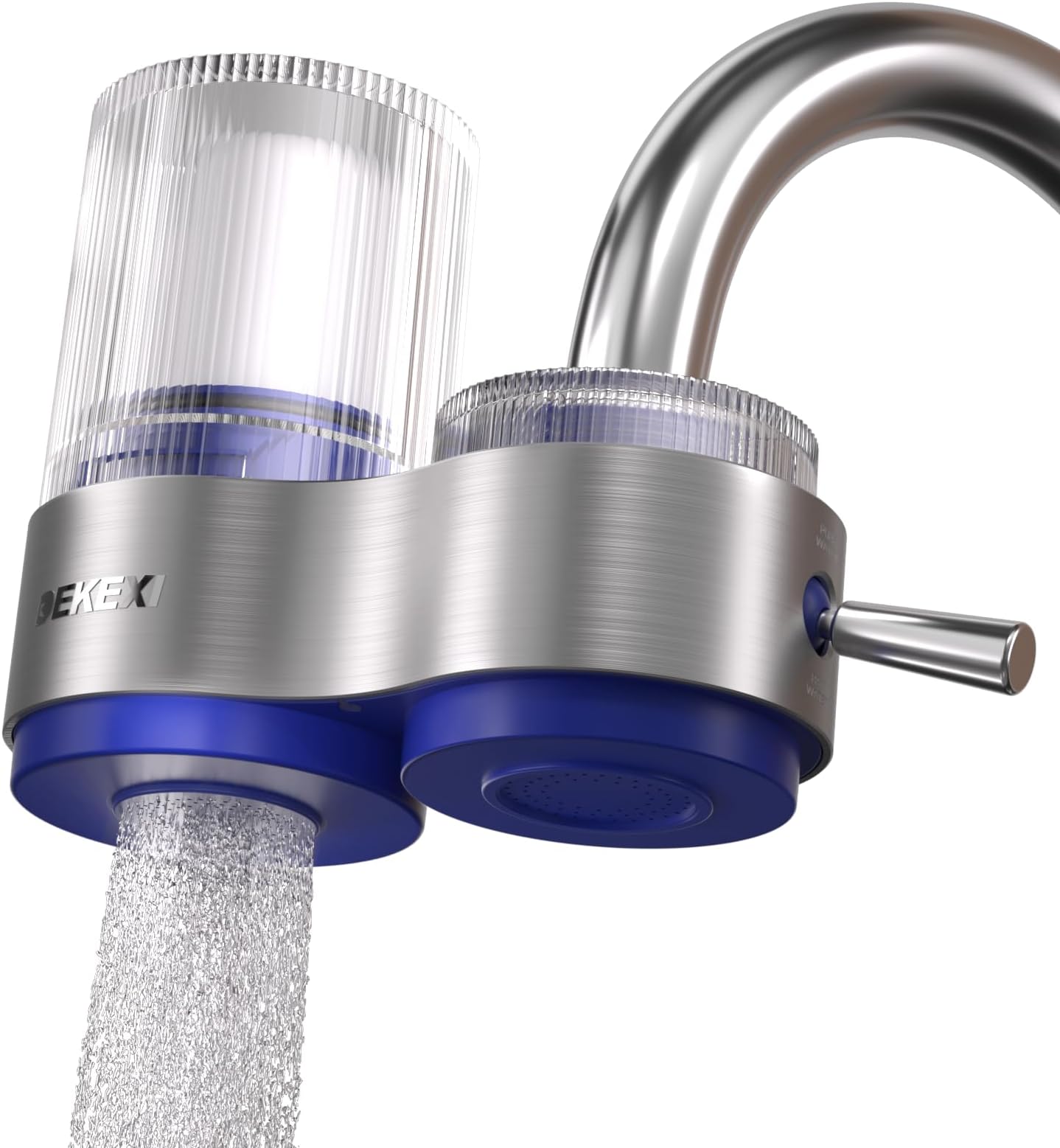 DEKEXI Water Filter for Sink, 400-Gallon Faucet Mount Water Filtration ...