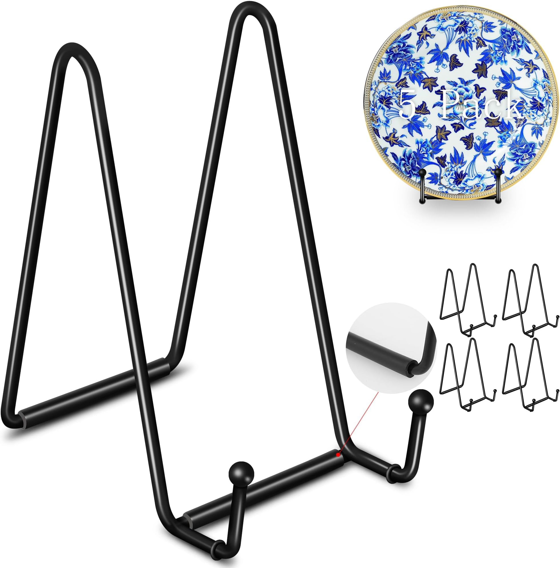 Amazon.com: BFANGZ Plate Stands for Display -5 Pack 6 Inch Prevent ...