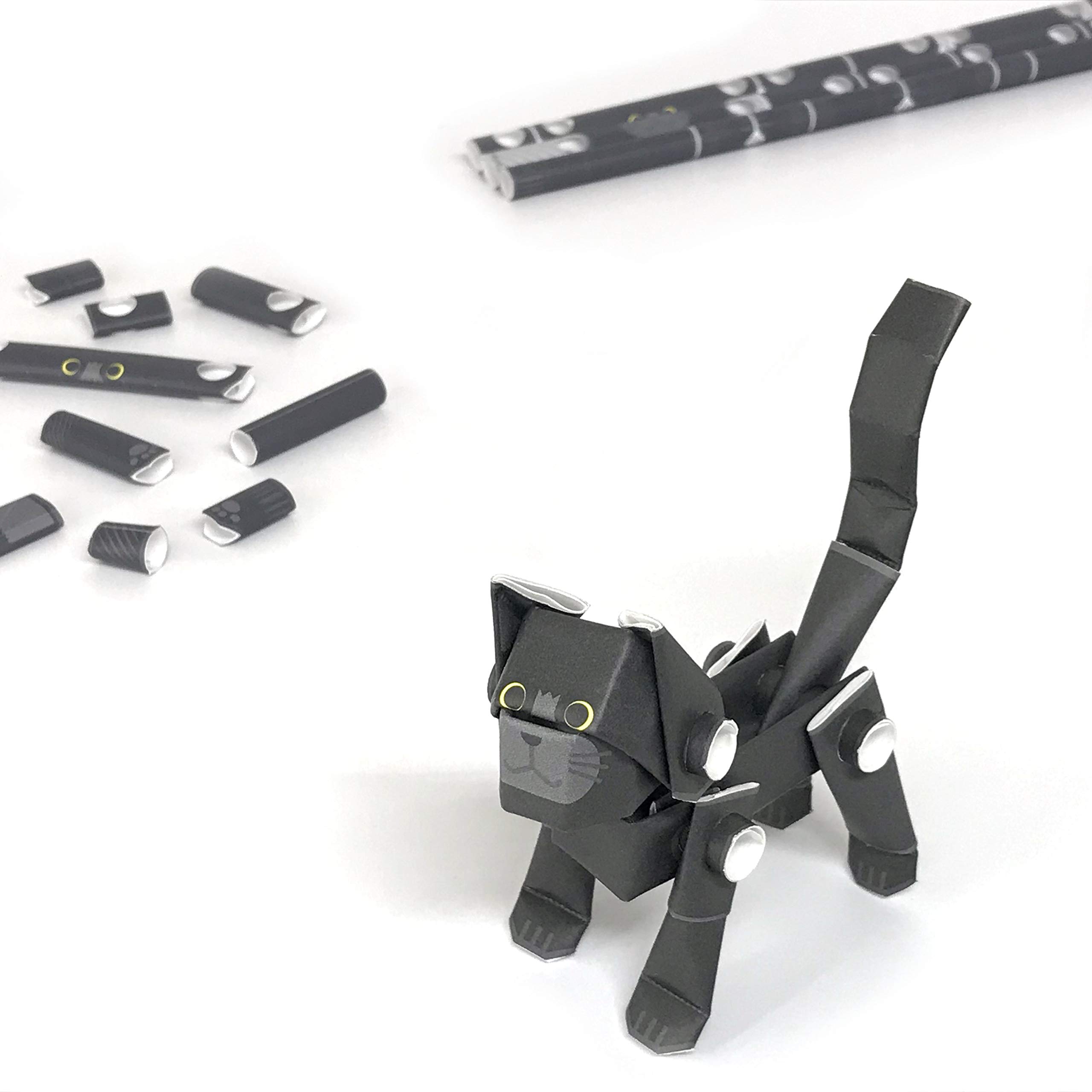 Buy PIPEROIDAnimals Black Cat - Japanese 3D Paper Cat Puzzle DIY ...