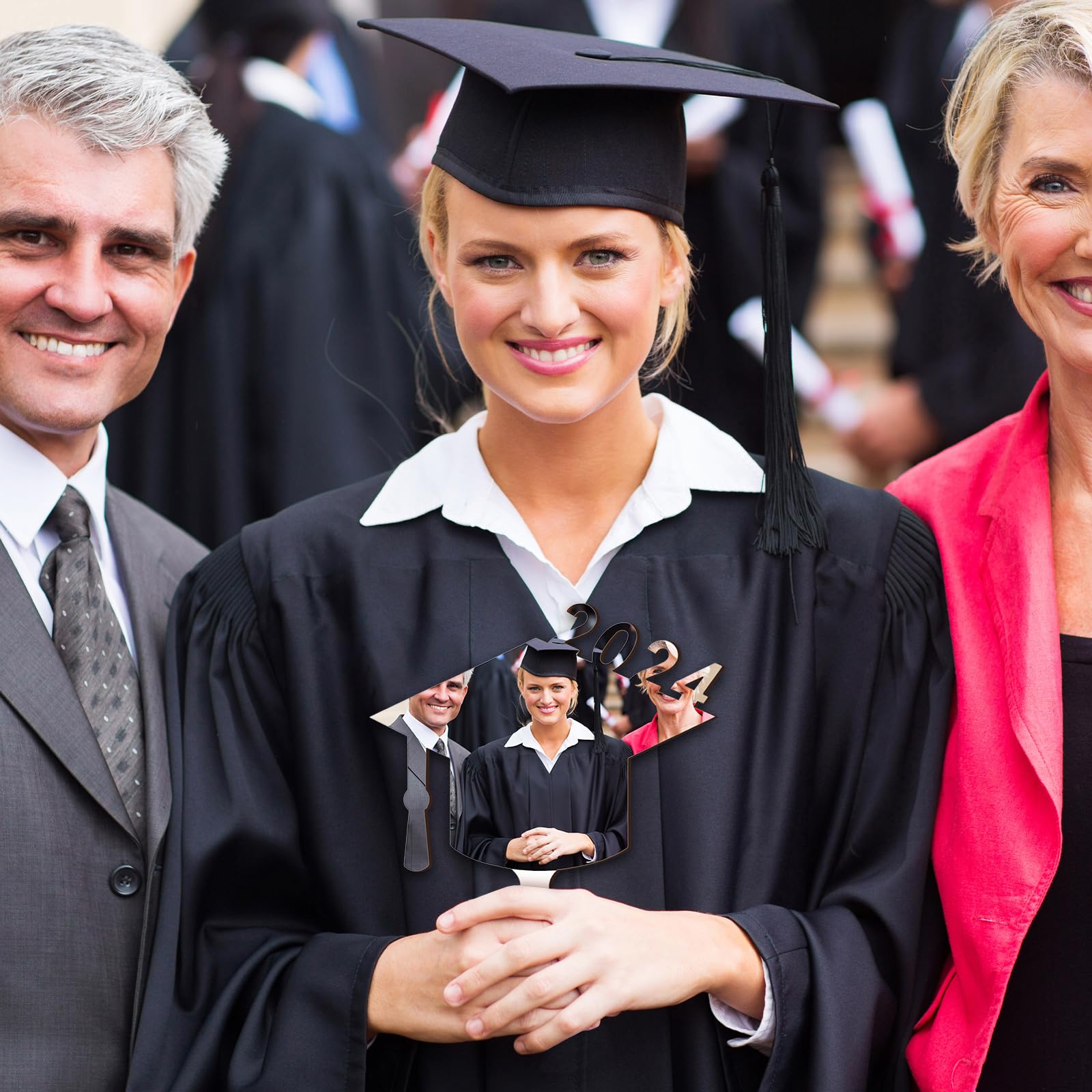 Snapklik.com : Anglechic 6 Pcs Graduation Sublimation Blanks Paddle Fan ...