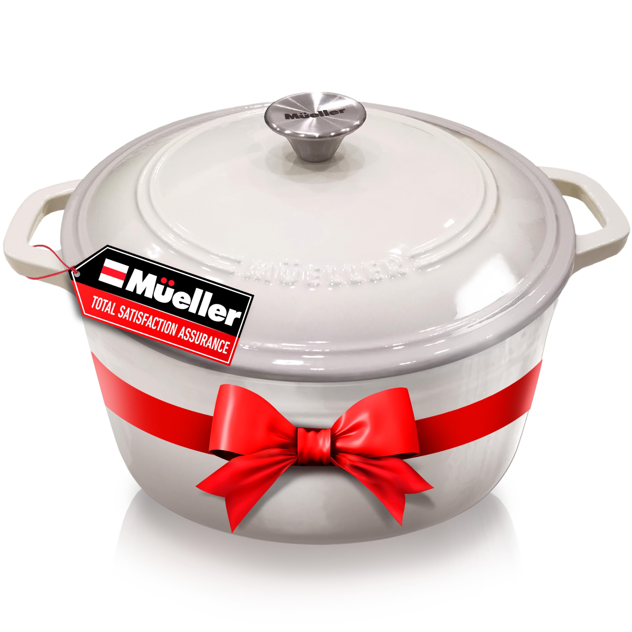Snapklik.com : Mueller 6 Quart Enameled Cast Iron Dutch Oven