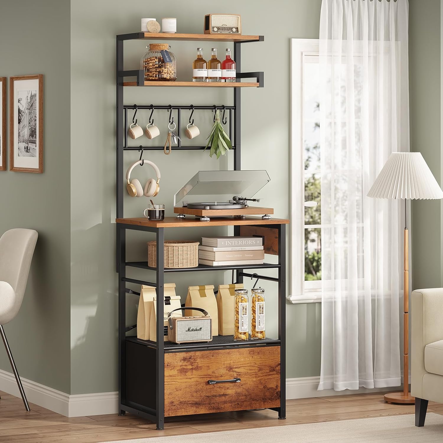 Amazon.com - Itaar 6 Tier Coffee Station with Power Outlet - Standing ...