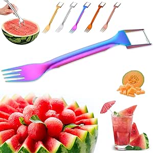 Amazon.com: liucocotos 2-In-1 Stainless Steel Fruit Cutter, Portable ...