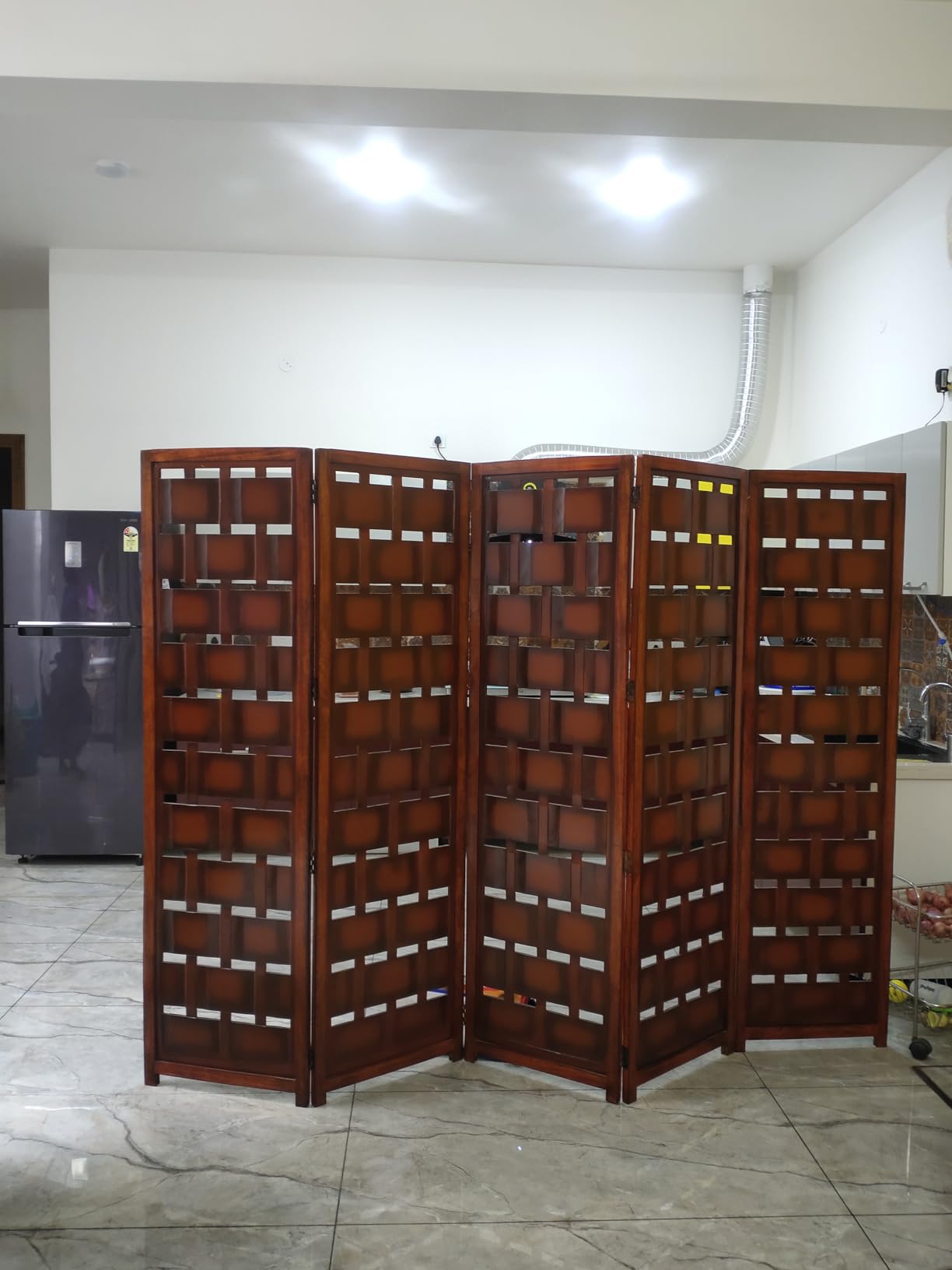 THEHEARTWILL® Wooden partition for Pooja Room/separators for Living ...