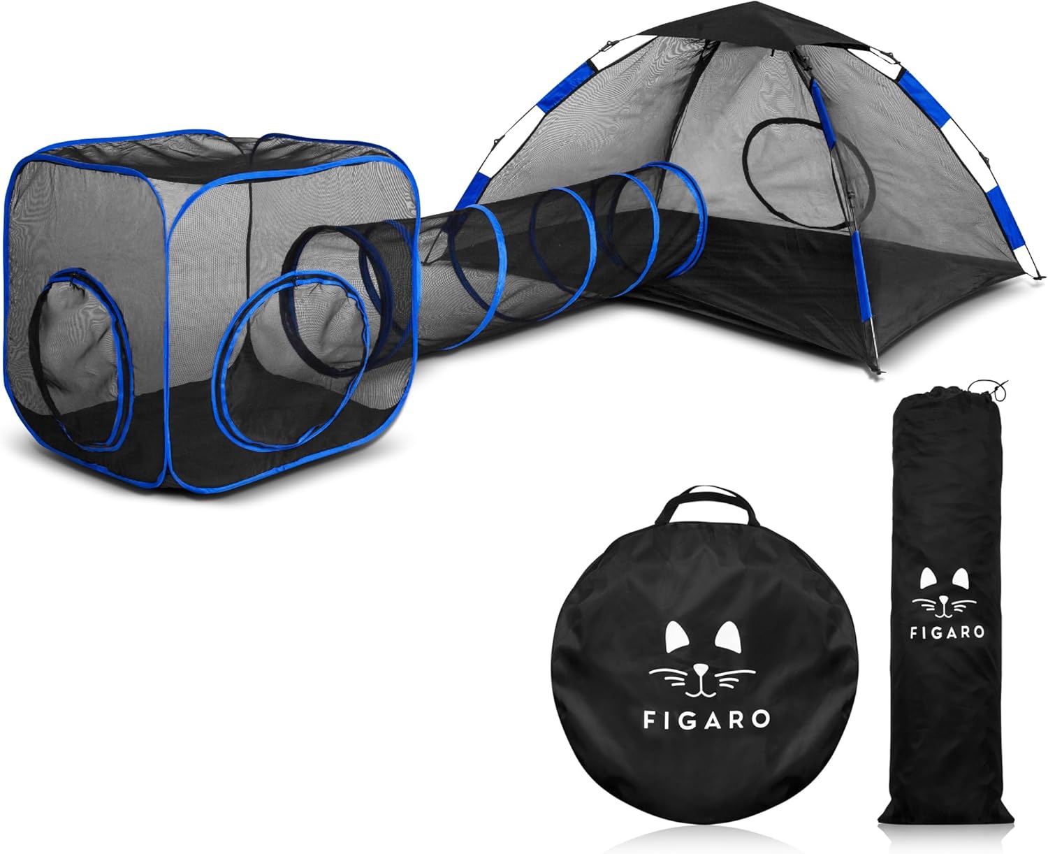 Amazon.com: Cat Tent with Tunnel for Outdoor Cat Enclosures, Portable ...