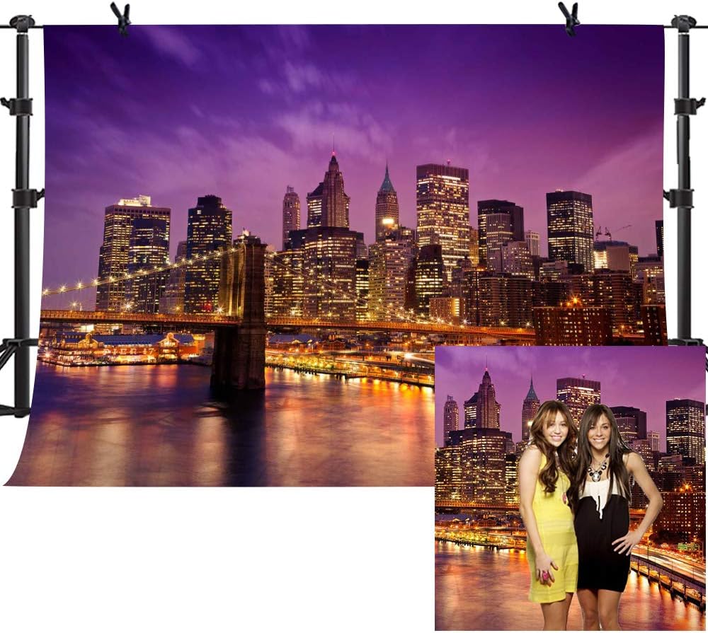 Amazon.com : MTMETY 10x7Ft New York City Background Beautiful Brooklyn ...