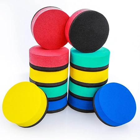 cobee 12 Pcs Magnetic Whiteboard Eraser with Thick Felt Pad, Mini Dry ...