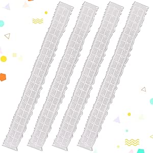 Amazon.com : DREMISI 4Pcs 8.4 Inches Irregular Edges Ruler Deckle Edge ...