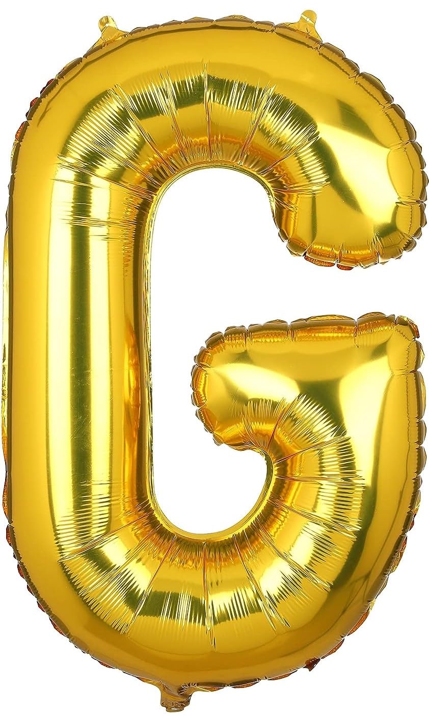 Flyloons Golden G Letter Foil Balloon Alphabets Balloons - Size 16 Inch ...