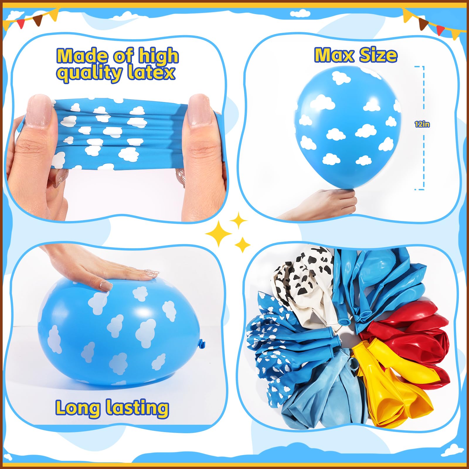 Snapklik.com : 64pcs Toy Inspired Story Balloons, Cartoon Birthday ...