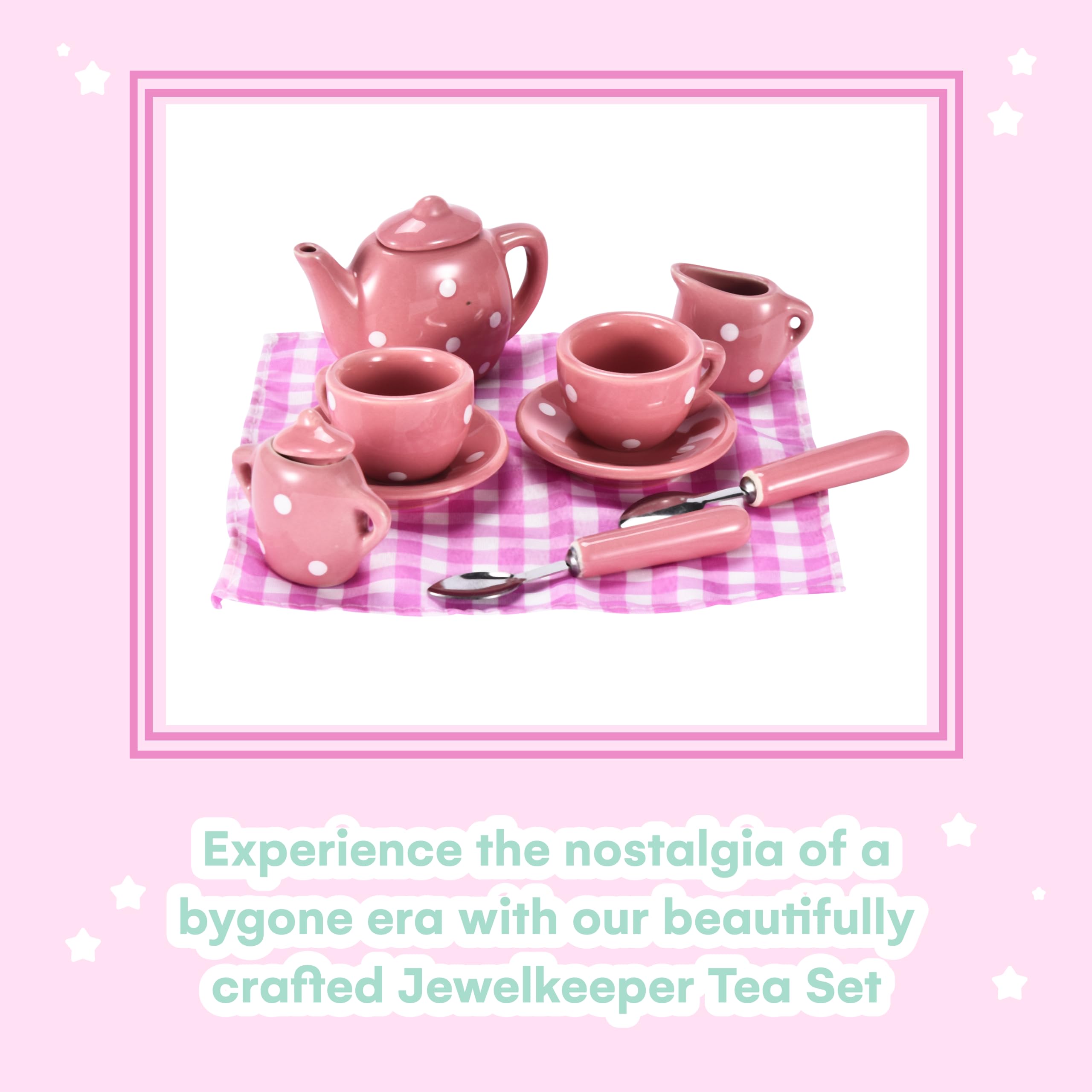 Snapklik.com : Jewelkeeper Tea Set For Little Girls - 14 Pcs Porcelain ...