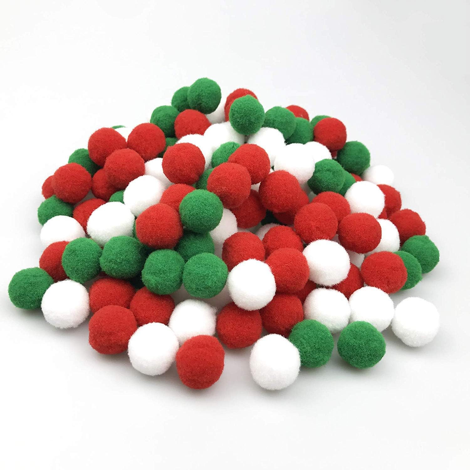 Amazon.com: WILLBOND 50 Pcs Christmas Large Pom Poms for Crafts, 2 Inch ...