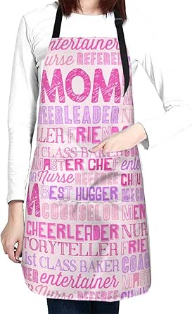 Amazon.com: TZTTZT Best Mom ever Aprons for Women with 2 Pockets ...
